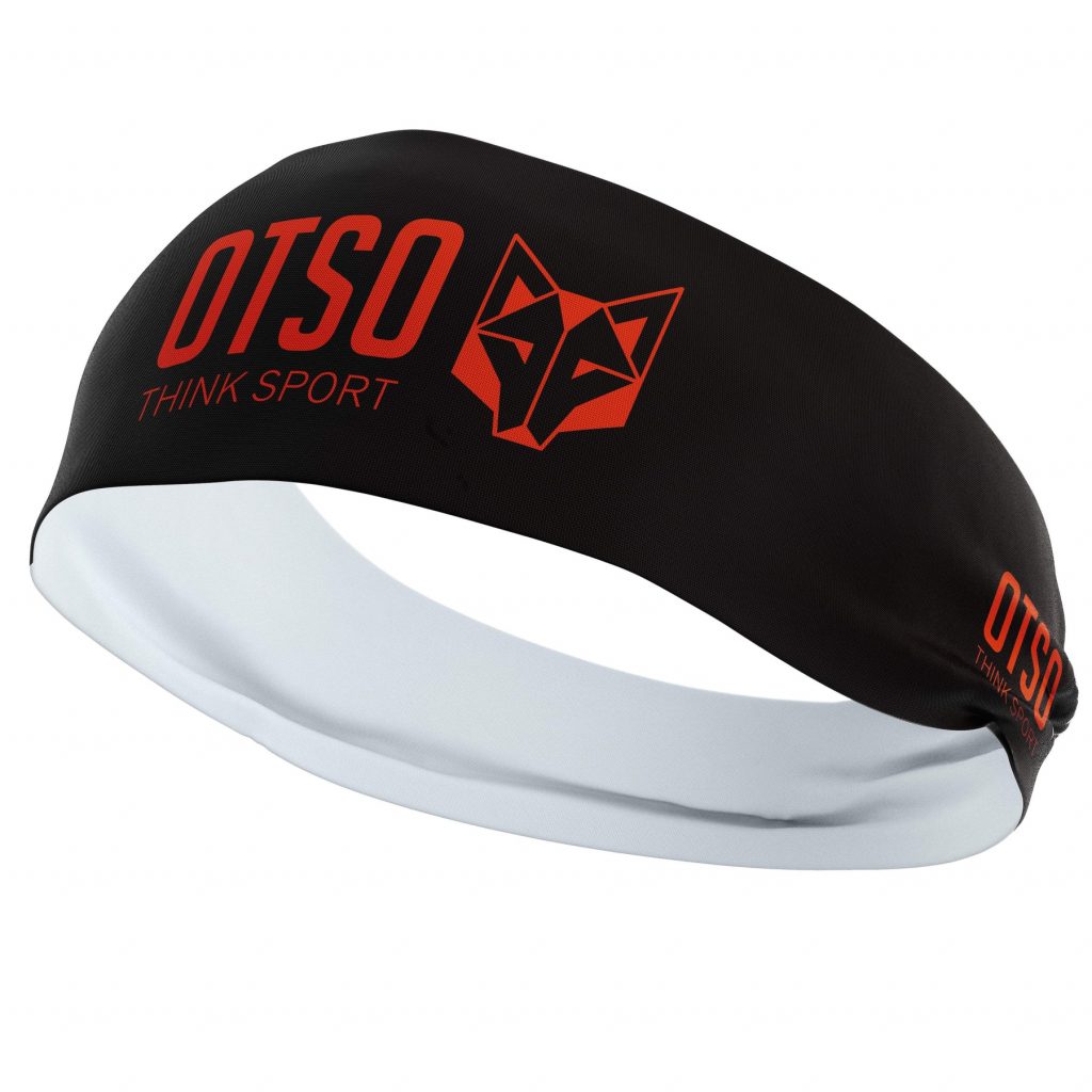 Cintillo headband de running OTSO Black / Fluo Orange- Ultrarun